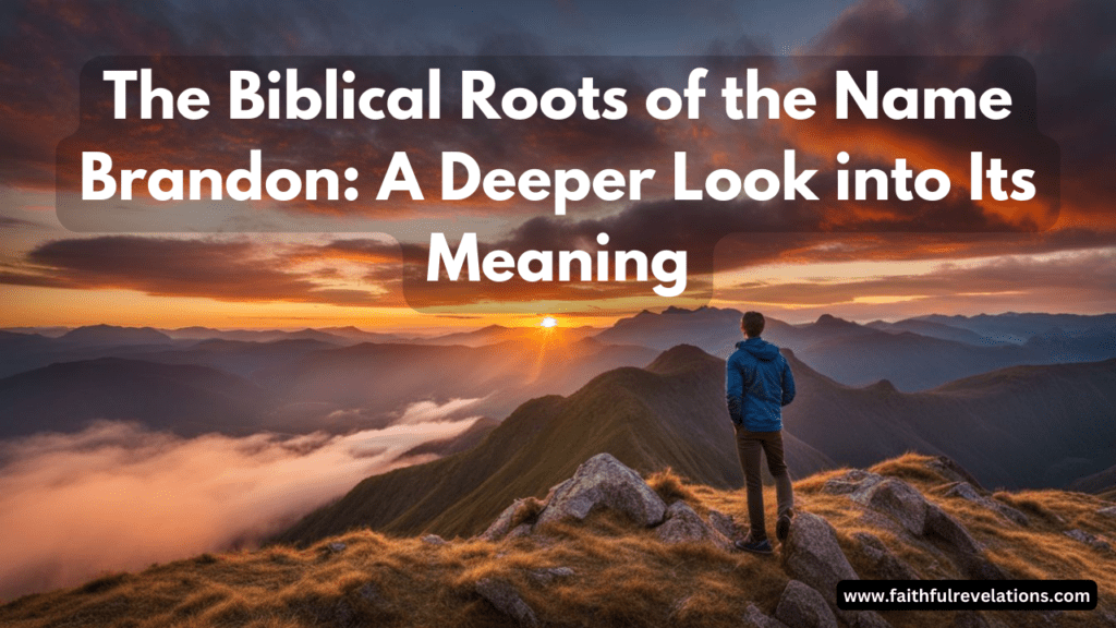 The Biblical Meaning of the Name Brandon: A Deeper Look
