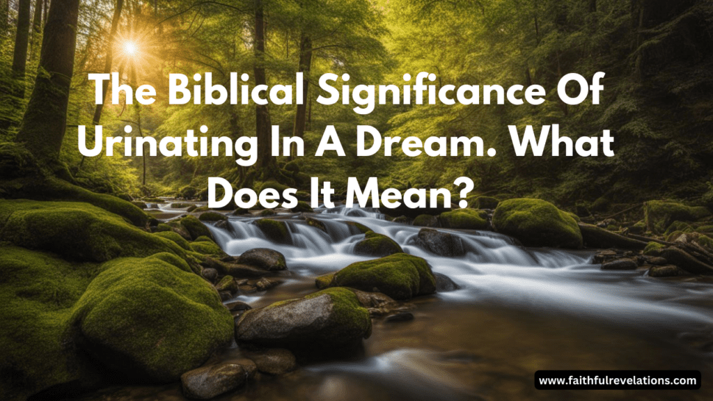Explore the Biblical Meaning Of Urinating In A Dream